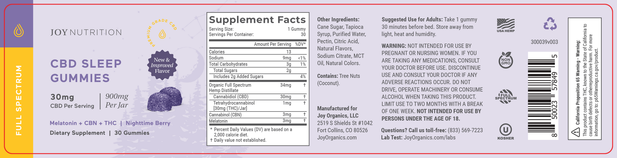 CBD Sleep Gummies | Joy Organics